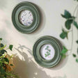 Round Botanical Wall Art, Set of 2, Distressed Green | Hélène